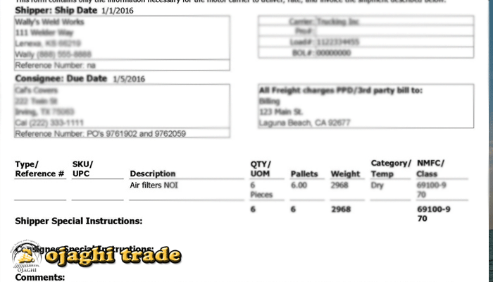 obl چیست ؟ کاربرد سند بارنامه اصلی - حمل و نقل بین المللی اجاقی